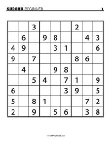 Beginner Sudoku Puzzles: A Fun and Challenging Way to Exercise Your ...
